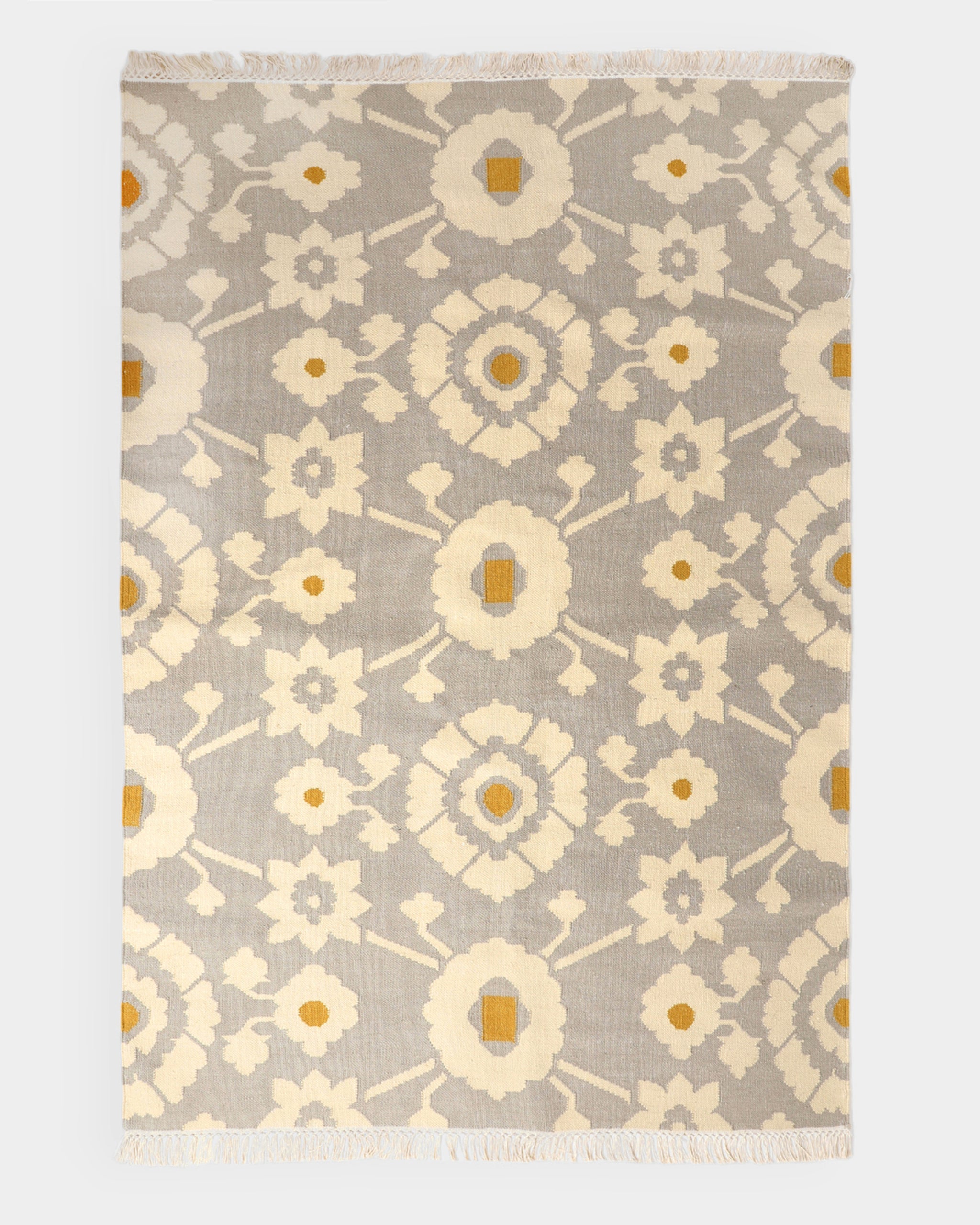 Gulya Panja Cotton Wool Rug - Medium Natural